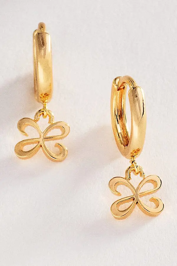 Maeve Floral Drop Earrings - Gold