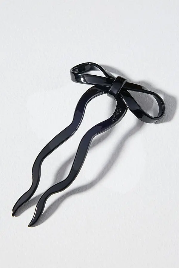 CHUNKS Bow Hair Pin - Black