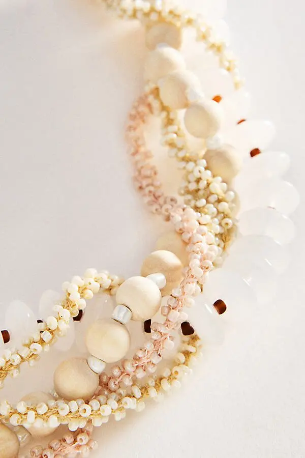 Anthropologie Layered Bead Cluster Necklace