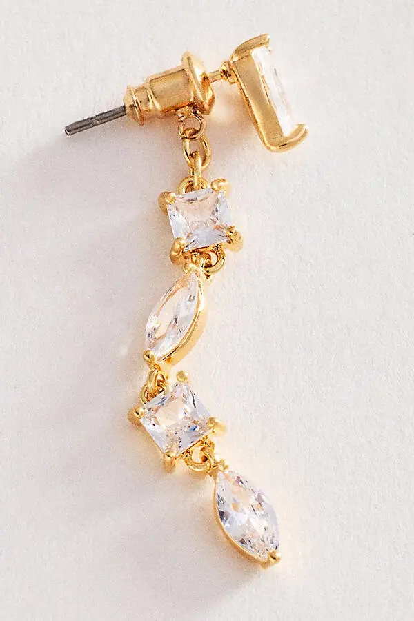 Anthropologie Crystal Drop Front-back Earrings