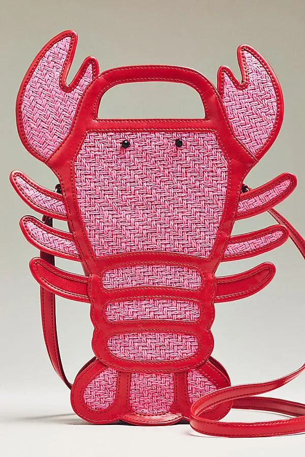 Maeve Raffia Sea Creature Handbag - Lobster