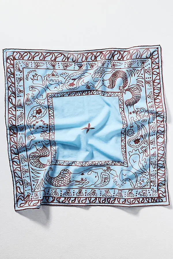 LAR Cotton Patterned Scarf - Ariel