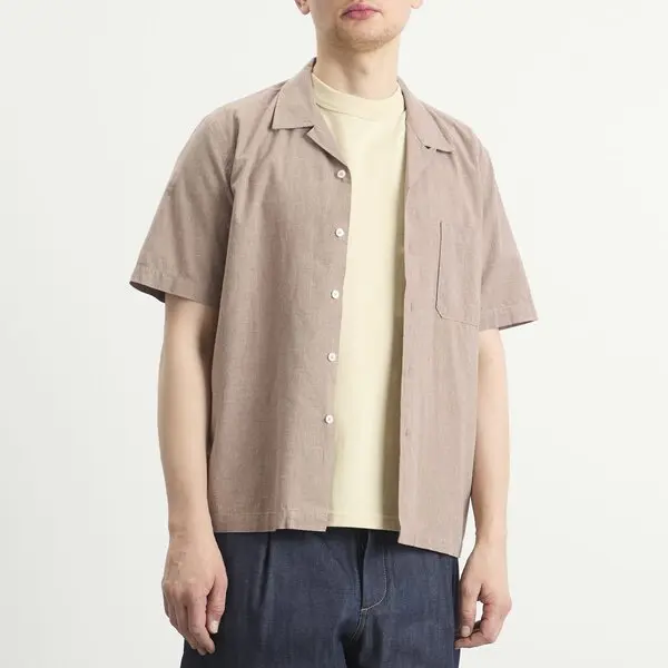 Universal Works Sido Linen Mix Road Shirt - Brown