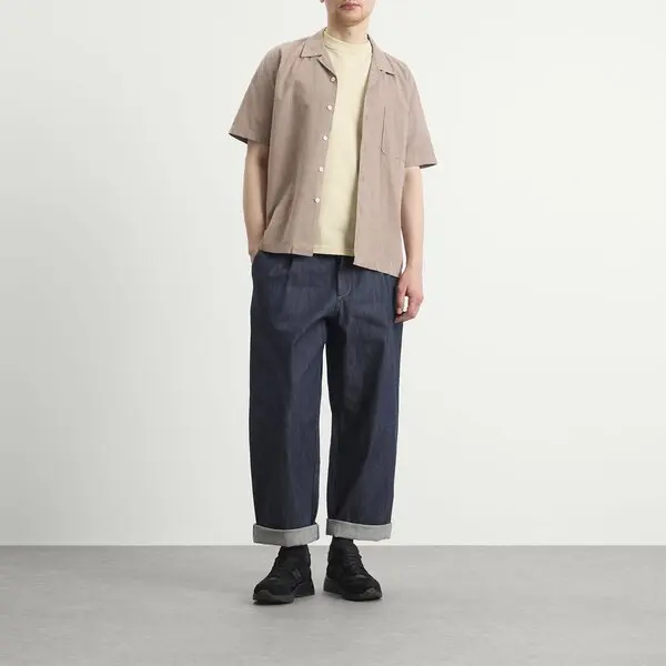 Universal Works Sido Linen Mix Road Shirt - Brown
