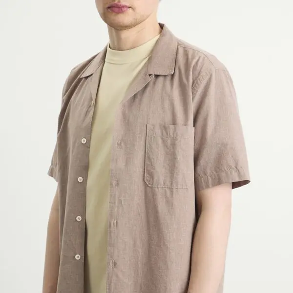 Universal Works Sido Linen Mix Road Shirt - Brown