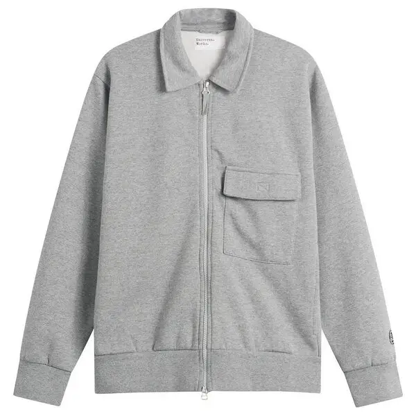 Universal Works Tyler Zip Sweat Jacket - Grey Marl