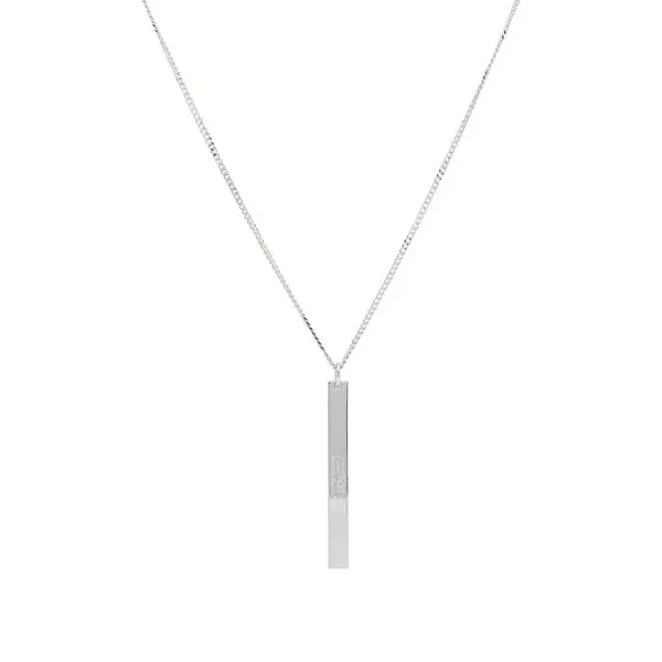 MAISON MARGIELA Numbers Pendant Necklace - Polished Palladio