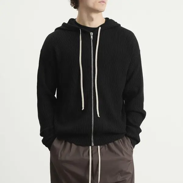Rick Owens Zip Knitted Hoodie
