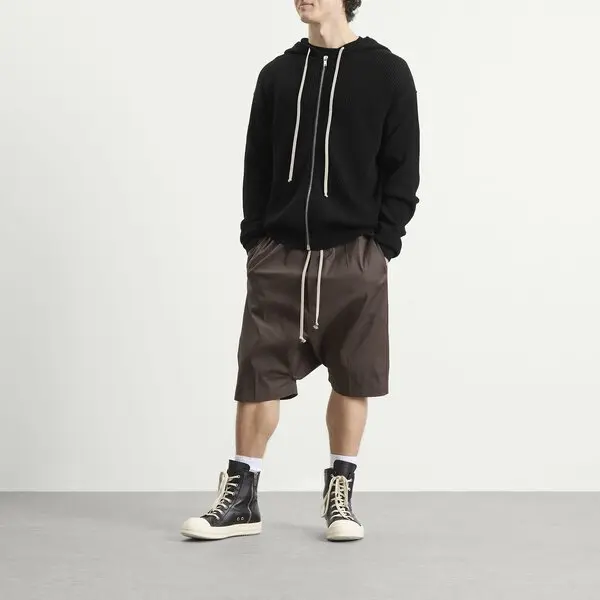 Rick Owens Zip Knitted Hoodie