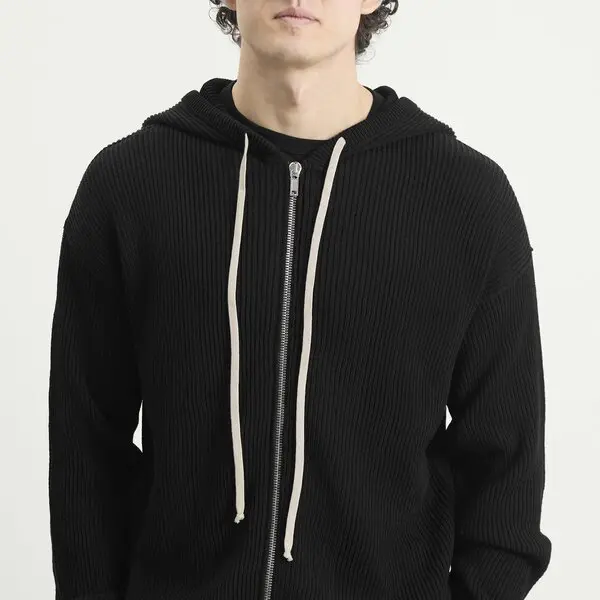 Rick Owens Zip Knitted Hoodie