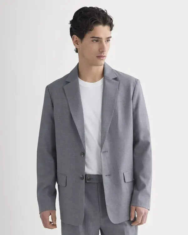 Everlane Tropical Wool Blazer - Heathered Grey