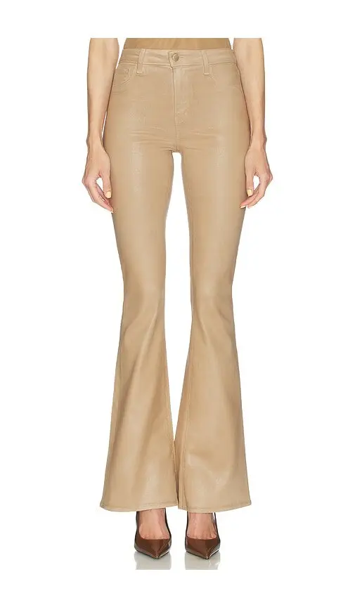 L'Agence Marty High Rise Flare Pant - Tan