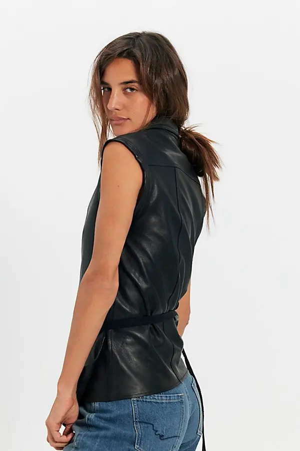 NICHOLAS K Sleeveless Leather Top