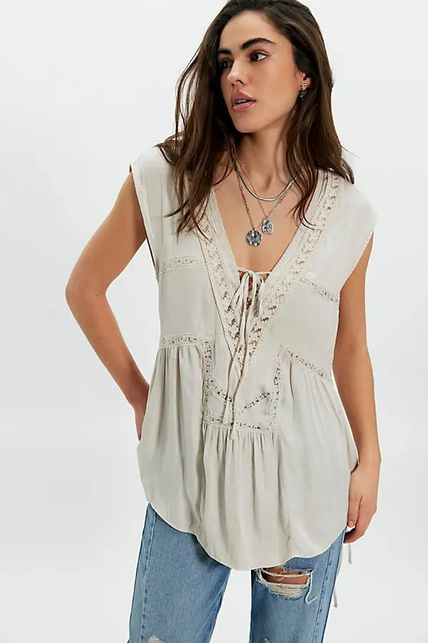 Free People Penelope Tunic - Tea
