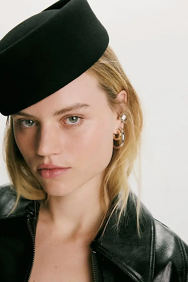 Lack Of Color Nightsky Pillbox Hat - Black