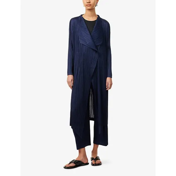 Issey Miyake Waterfall Pleats Knitted Coat