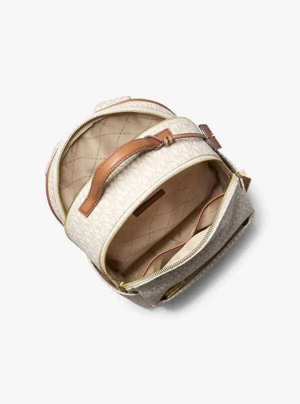 Michael Kors Sable Medium Signature Logo Backpack - Natural