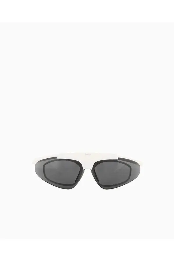 EA7 Flip-up Sports Sunglasses - White