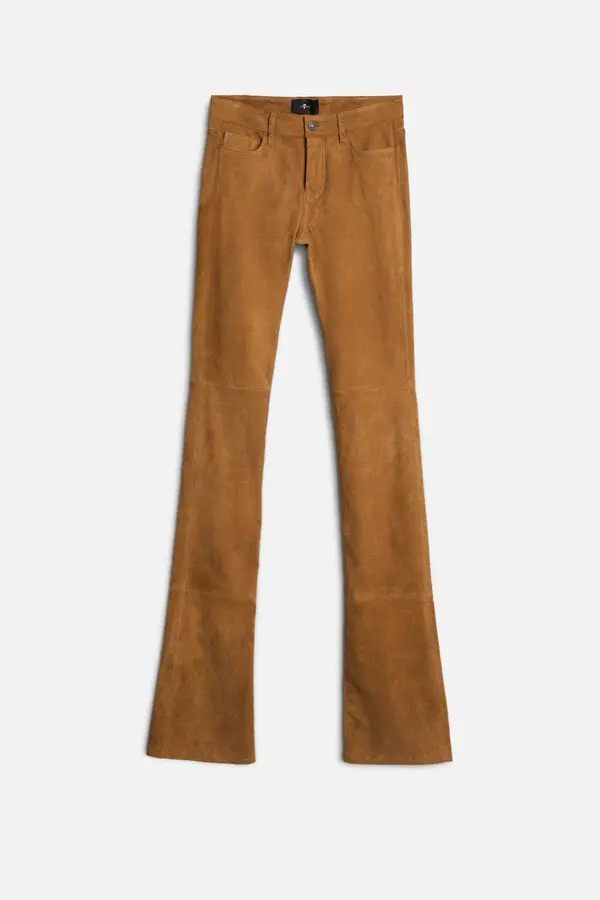 7 For All Mankind Low Skinny Boot In Suede