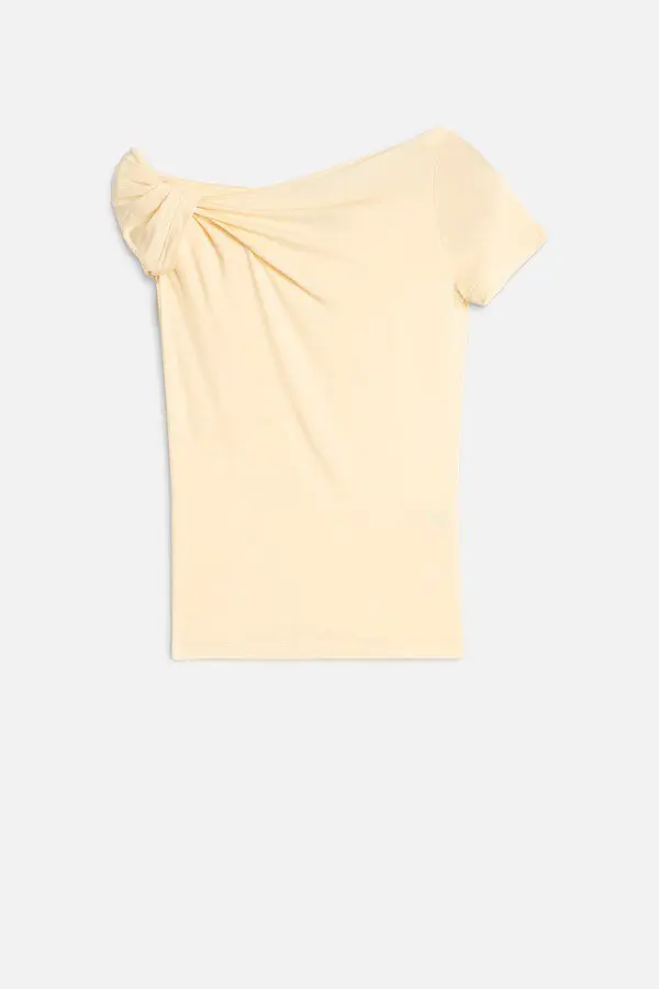 7 For All Mankind Twisted Shoulder Tee