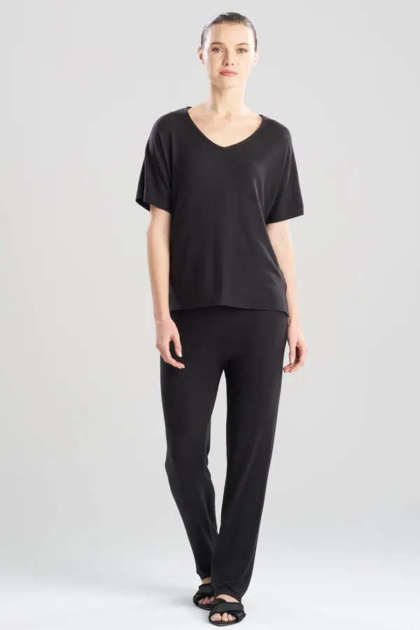 Natori Oasis Short Sleeve Pj - Black