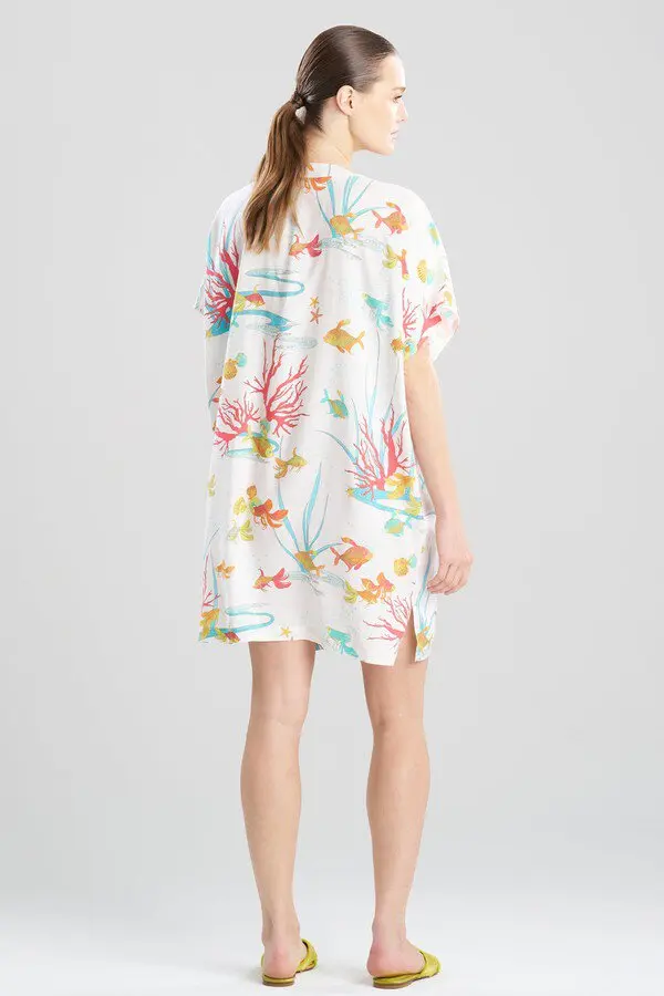 Natori Oceans Embrace Printed Challis Sleepshirt