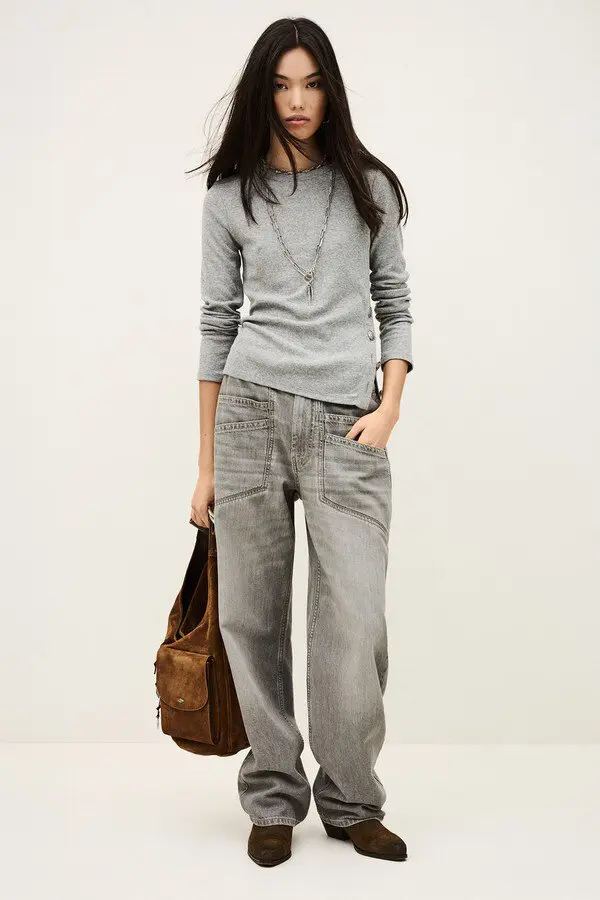 Ba&sh Giulia T-shirt - Gray