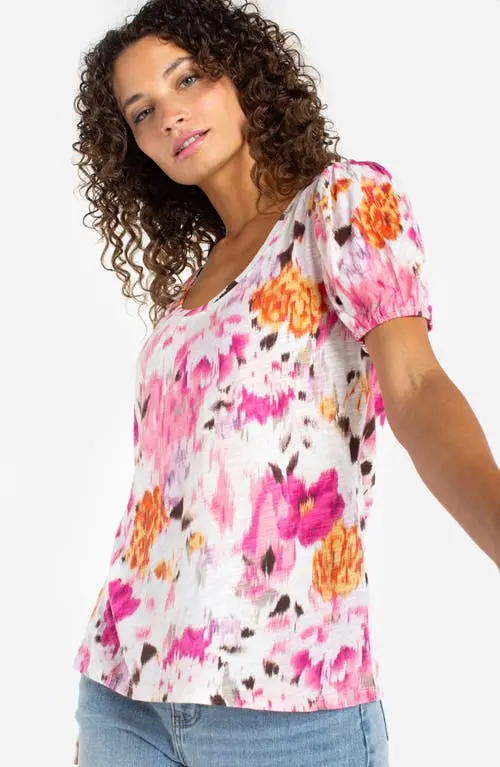 LIVERPOOL Printed Puff Sleeve Top