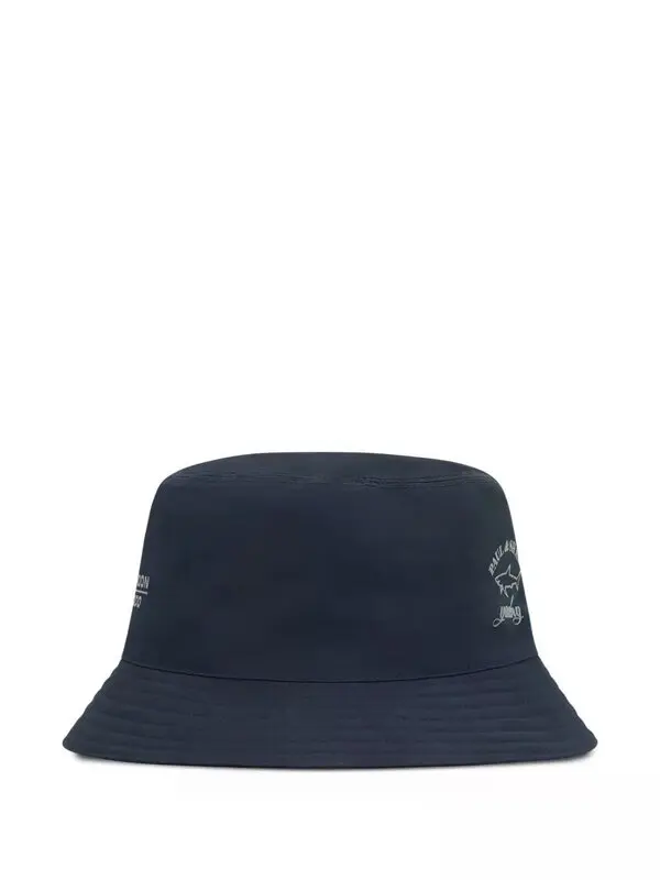 Paul & Shark Logo Print Bucket Hat - Blue
