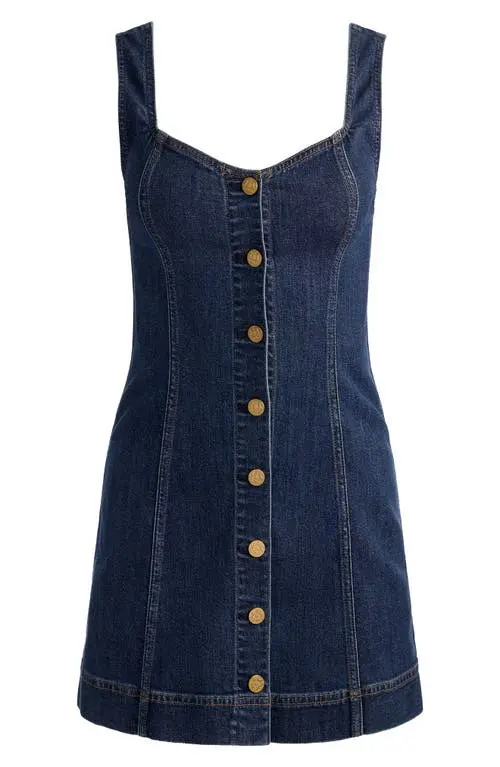 Alice + Olivia Bea Denim Mini Dress - Danica Dark Indigo