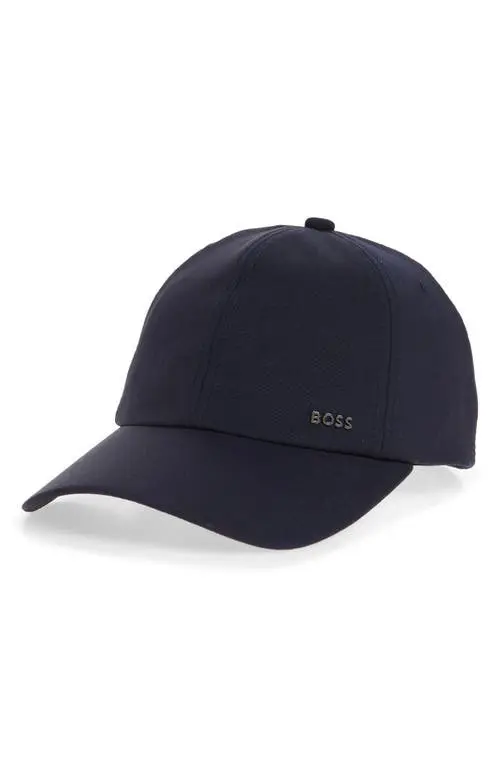 BOSS Zed Performance Virgin Wool Blend Baseball Cap - Dark Blue