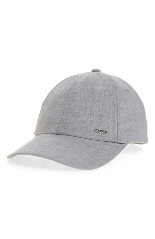 BOSS Zed Performance Virgin Wool Blend Baseball Cap - Silver