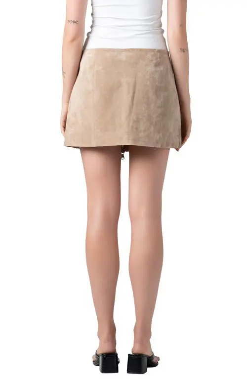 Blanknyc Suede Zip-up Mini Skirt