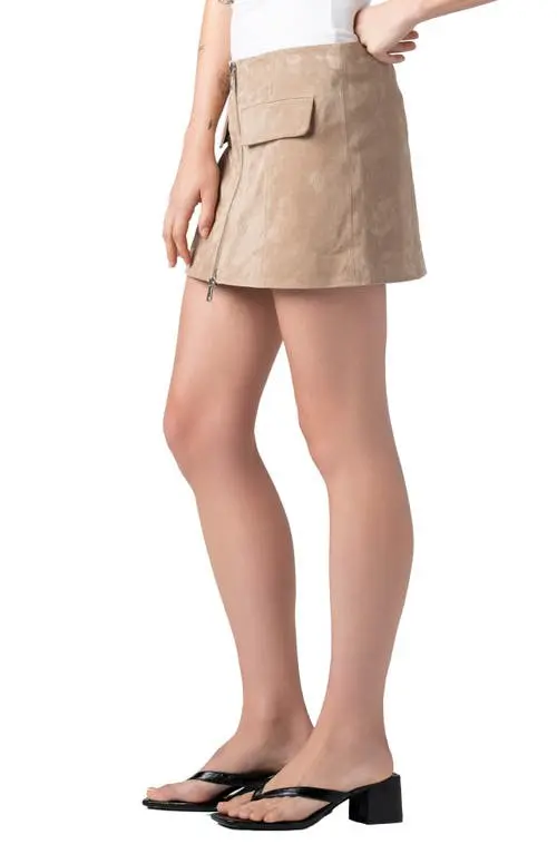 Blanknyc Suede Zip-up Mini Skirt