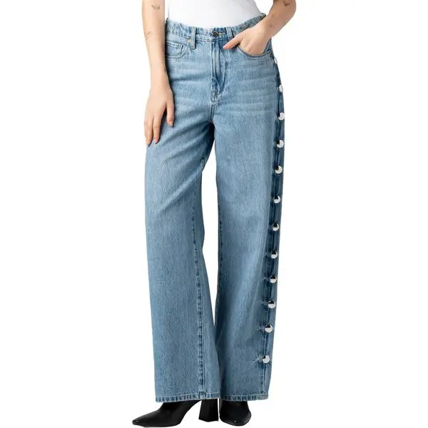 Blanknyc Franklin Studded Barrel Leg Jeans