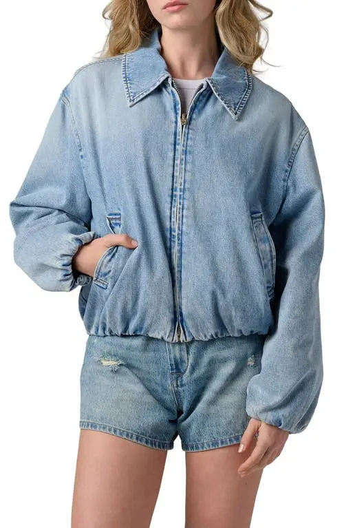Blanknyc Denim Bomber Jacket - Bottomless Brunch