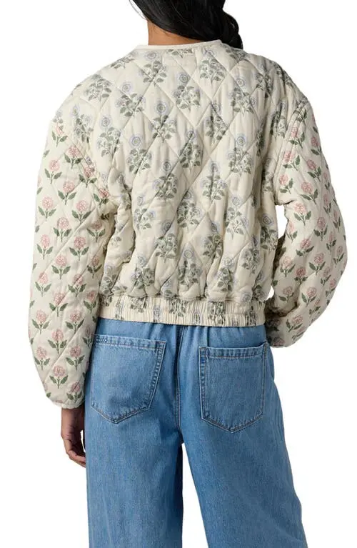 Blanknyc Floral Quilted Bomber Jacket