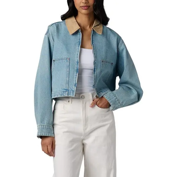 Blanknyc Denim Crop Chore Jacket