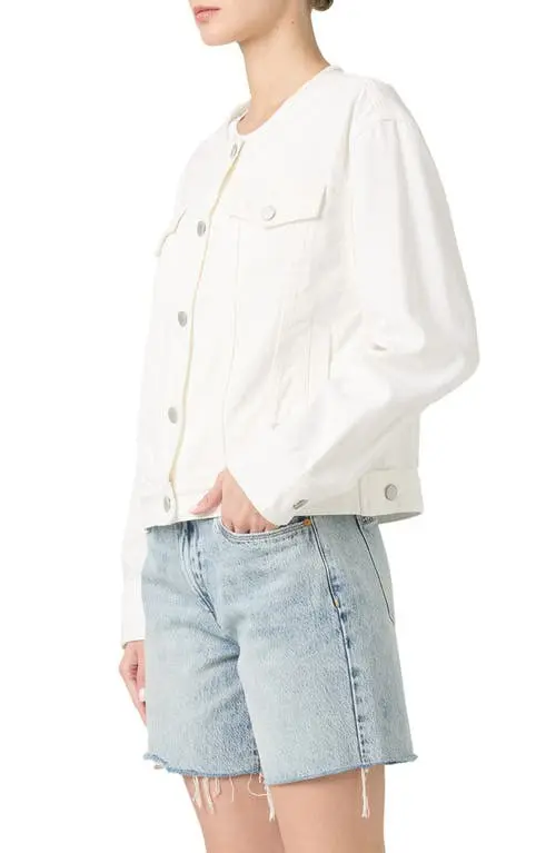 Blanknyc Collarless Denim Trucker Jacket