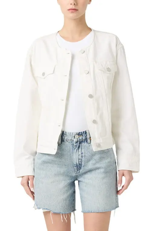 Blanknyc Collarless Denim Trucker Jacket