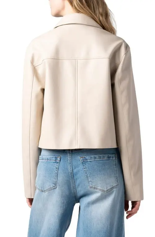 Blanknyc Faux Leather Cropped Blazer