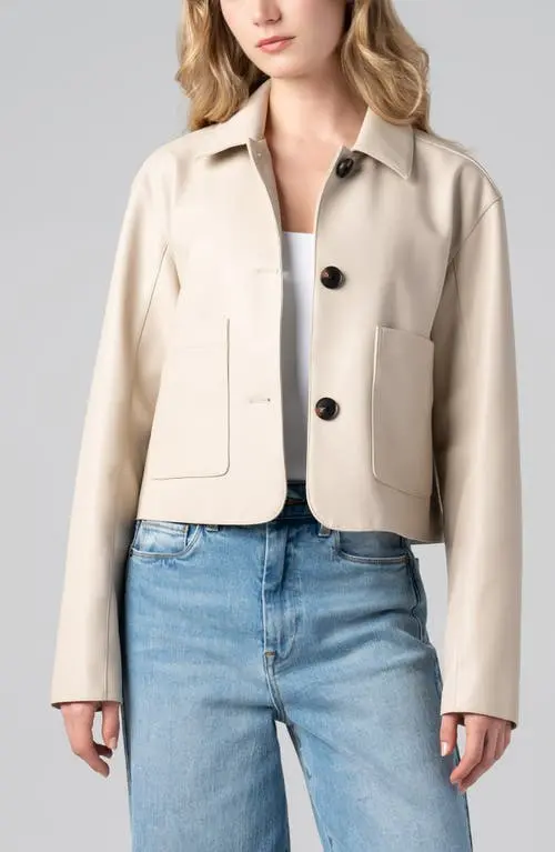 Blanknyc Faux Leather Cropped Blazer