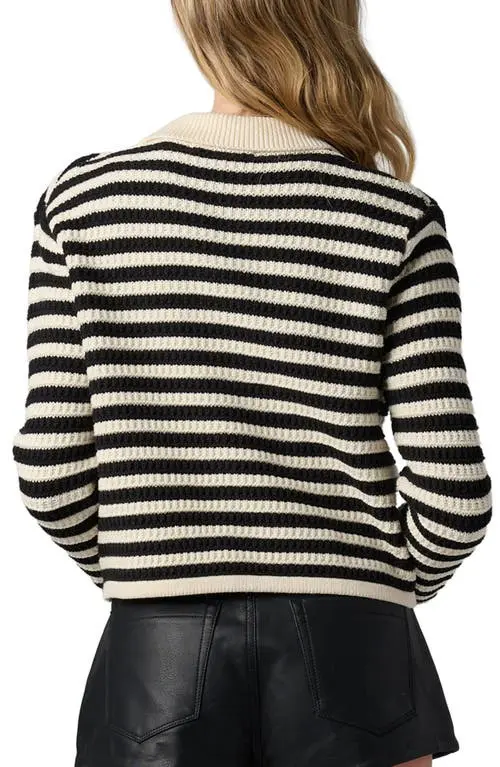 Blanknyc Striped Cotton-blend Cardigan