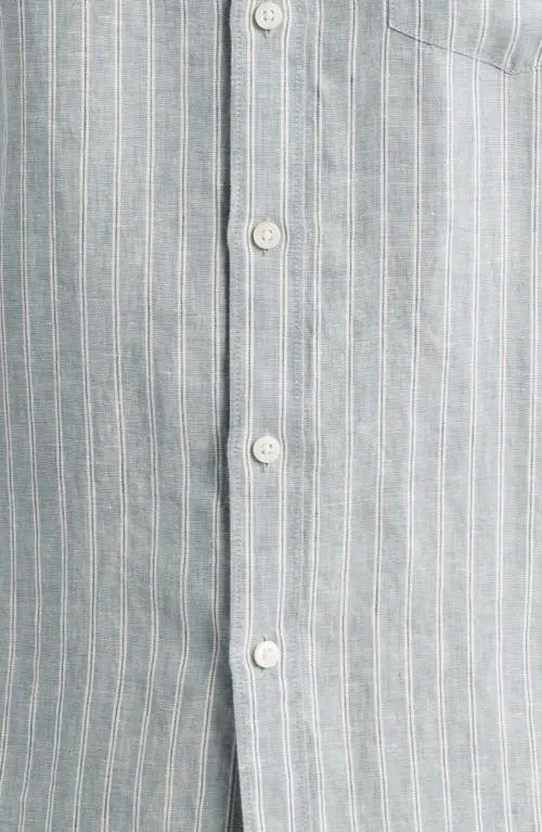Nordstrom Pinstripe Linen Button-up Shirt