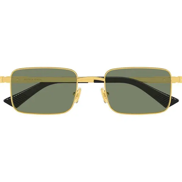 Bottega Veneta 53mm Rectangle Sunglasses - Gold