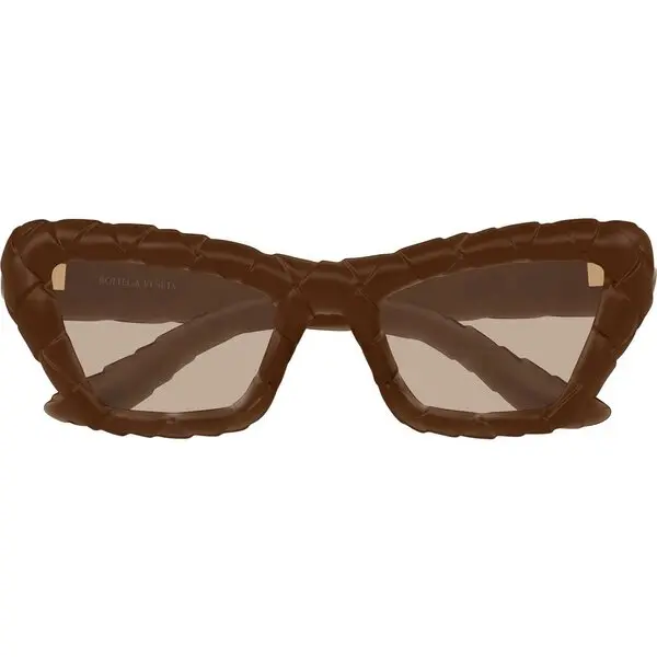 Bottega Veneta 56mm Cat Eye Sunglasses - Brown