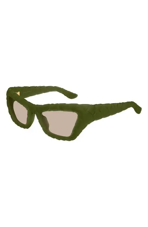 Bottega Veneta 56mm Cat Eye Sunglasses - Green