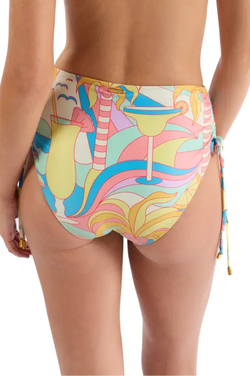 Kenny Flowers High Waist Bikini Bottom With Side Ties