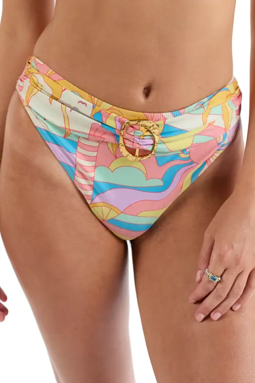 Kenny Flowers Paradisogold Ring Banded Bikini Bottom - Yellow