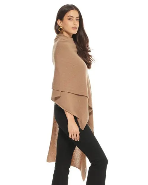 MONTICELLI CASHMERE Pure Cashmere Feather-light Maxi Wrap Stole - Camel
